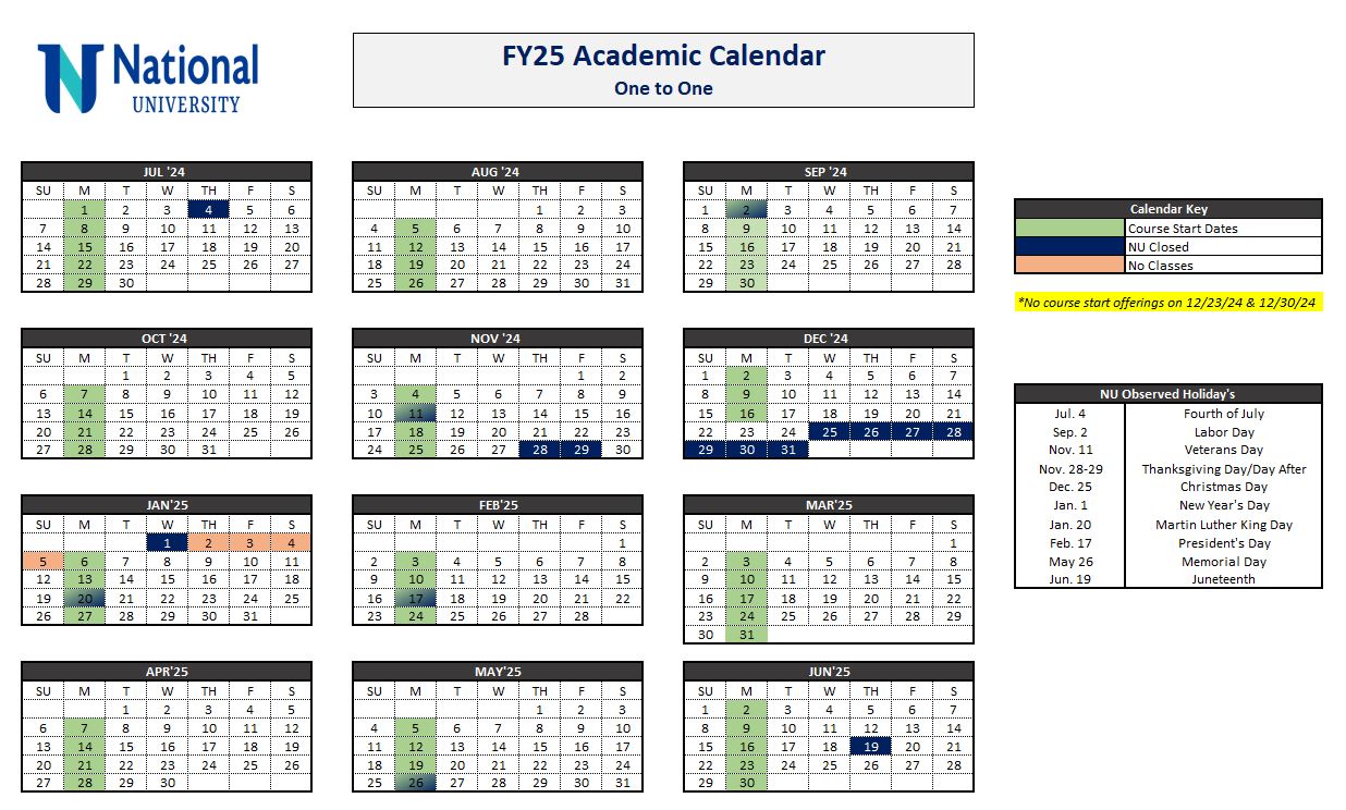 Academic Calendar - National University